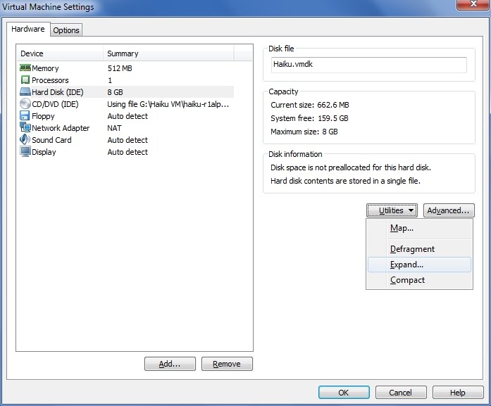 Virtualizing Haiku in VMware-Workstation | Haiku Project